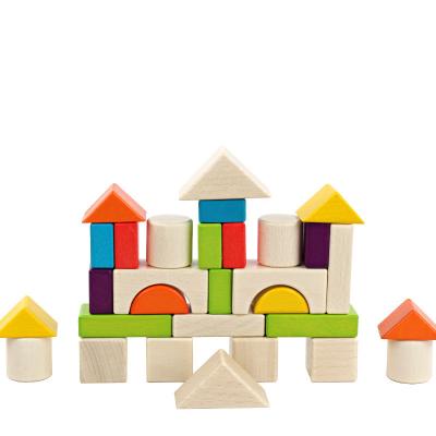 Cina Particelle elementari di legno Toy Stacking del grande castello di 15cm 30 pezzi in vendita