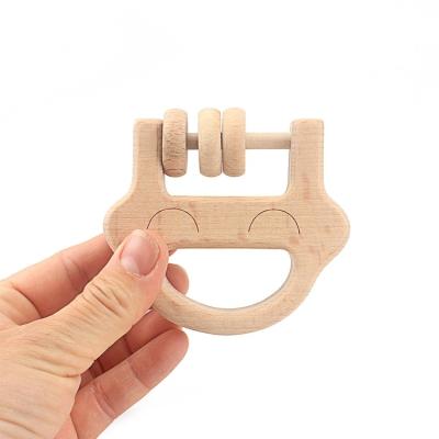 Cina Legno di faggio sicuro di legno a 6 pollici di Teethers Tambor del Handbell Teether in vendita