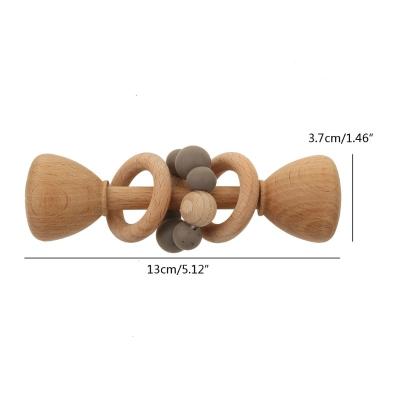 Cina Legno di faggio del coniglio 5.12in Teether Bunny Teether di legno naturale in vendita