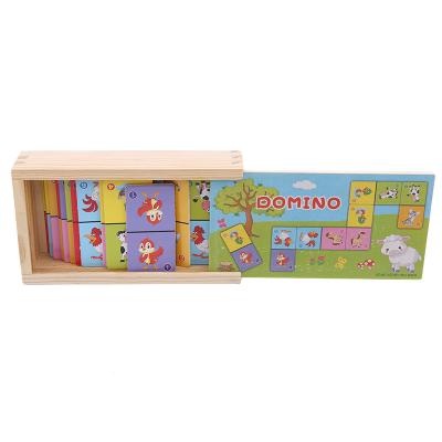 Κίνα Μοναχικός 4cm ξύλινα ντόμινο γρίφων κύβων ντόμινο για τα μικρά παιδιά προς πώληση