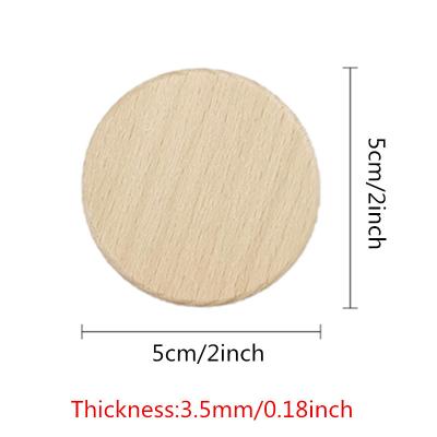 Cina La corteccia di albero i dischi di legno naturali di 5cm che circondano il legno affetta gli ornamenti dei ritagli in vendita