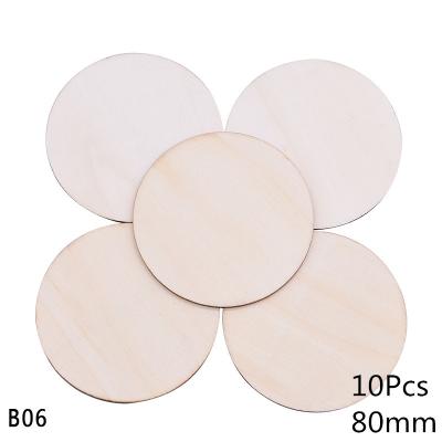 Cina Spazio in bianco che dipinge i dischi di legno non finiti di legno di pino dei mestieri di 10cm in vendita
