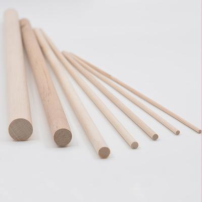Cina Mestieri di legno non finiti lucidati di 4mm lungamente intorno ai bastoni di legno in vendita