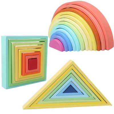 Cina 9600 faggio di legno naturale dell'impilatore 35cm dell'arcobaleno dei pc non tossico in vendita