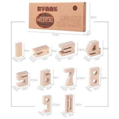 Cina Il numero di legno di Jenga dell'equilibrio blocca le particelle elementari di legno enormi dei giocattoli 16cm in vendita
