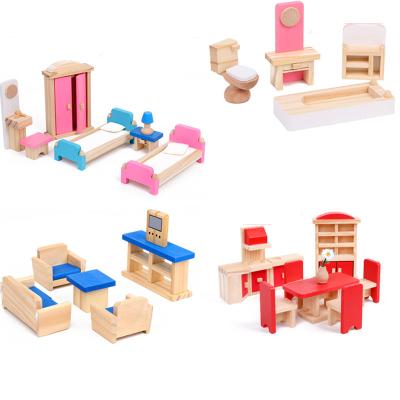 Cina Accessori miniatura della casa delle bambole di Diy di bambole della mobilia di legno 26CM classica della Camera in vendita