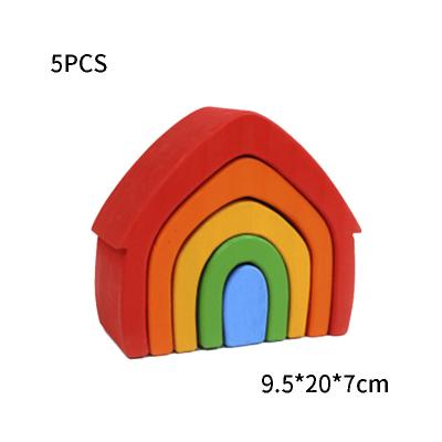 Cina DIY ha montato i giocattoli di legno Montessori che dei blocchetti di 11.5cm il blocco ha messo l'equilibrio impilato in vendita