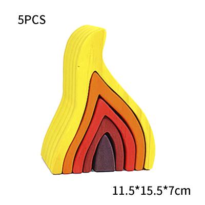 Cina DIY ha montato i giocattoli di legno Montessori che dei blocchetti di 11.5cm il blocco ha messo l'equilibrio impilato in vendita