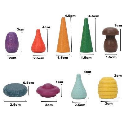China Kegels 4cm Houten Houten de Paddestoelraadsel van de Regenboogstapelaar Te koop
