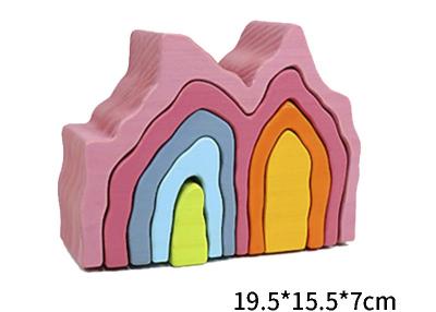 Cina DIY ha montato i giocattoli di legno Montessori che dei blocchetti di 11.5cm il blocco ha messo l'equilibrio impilato in vendita