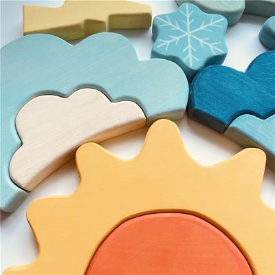Cina Blocchetti di legno educativi del tempo di Montessori per i bambini in vendita
