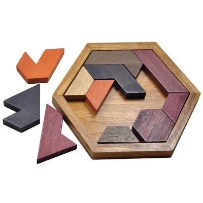 Cina Puzzle di legno esagonali del Montessori dei bambini in vendita