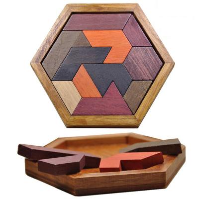 Cina Puzzle di legno esagonali del Montessori dei bambini in vendita