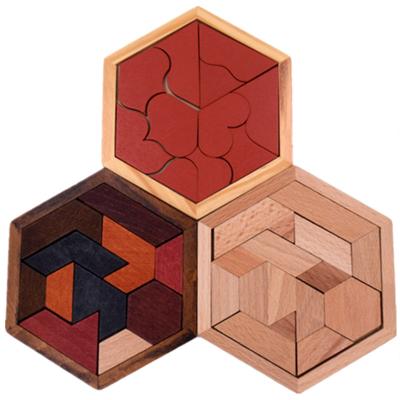 Cina Puzzle di legno esagonali del Montessori dei bambini in vendita