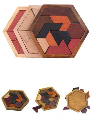 Cina Puzzle di legno esagonali del Montessori dei bambini in vendita