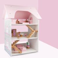 China Water Based Coating Mini Wooden Simulation House For Children for sale