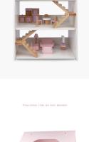 China Water Based Coating Mini Wooden Simulation House For Children for sale
