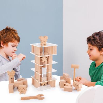 中国 子供の積み重ねられた固体マツ木のブロック 販売のため
