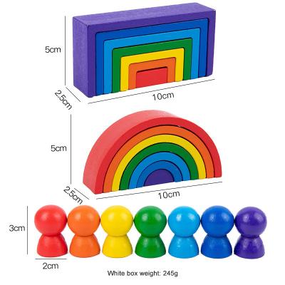Cina Particelle elementari di legno dell'arcobaleno di Montessori del bambino educative in vendita
