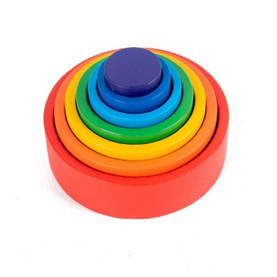 Cina Particelle elementari di legno dell'arcobaleno di Montessori del bambino educative in vendita