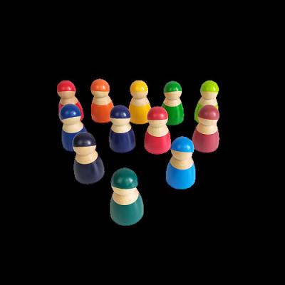 Cina Particelle elementari di legno dell'arcobaleno dei giocattoli di DIY 3D grandi per i bambini dei bambini in vendita