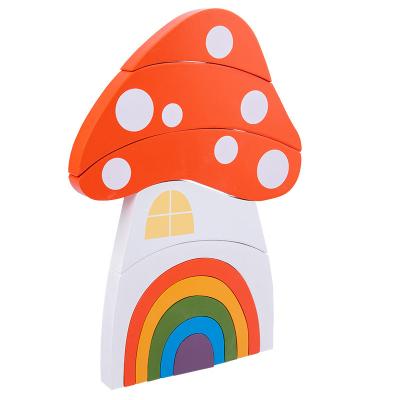 Cina Particelle elementari di legno dell'arcobaleno dei giocattoli di DIY 3D grandi per i bambini dei bambini in vendita