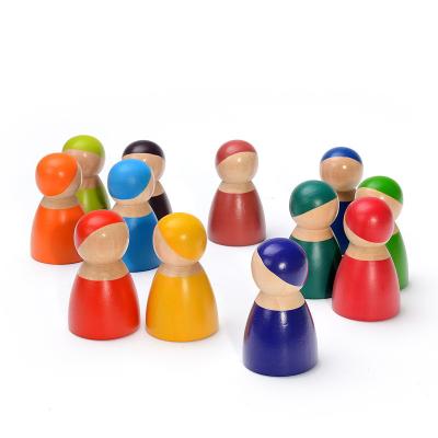 Cina Particelle elementari di legno dell'arcobaleno dei giocattoli di DIY 3D grandi per i bambini dei bambini in vendita