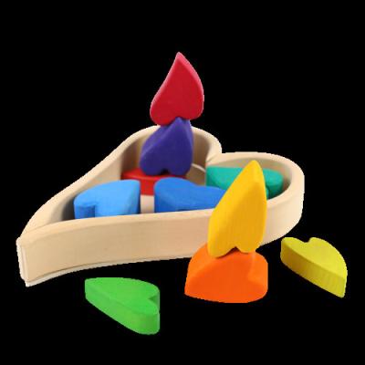Cina Particelle elementari di legno dell'arcobaleno dei giocattoli di DIY 3D grandi per i bambini dei bambini in vendita