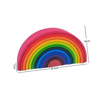 Cina Particelle elementari di legno dell'arcobaleno dei giocattoli di DIY 3D grandi per i bambini dei bambini in vendita