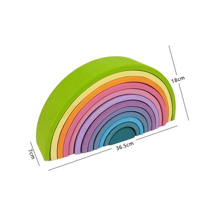 Cina Particelle elementari di legno dell'arcobaleno dei giocattoli di DIY 3D grandi per i bambini dei bambini in vendita