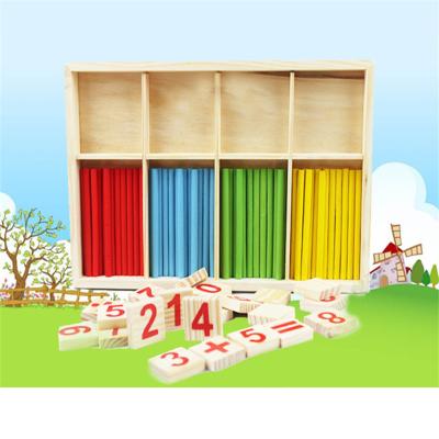 中国 図は知性のブロックのMontessoriの数学木箱を造る棒の教育の木のおもちゃのカウントを妨げる 販売のため
