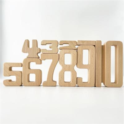 China Van het de Wiskunde Digitale Speelgoed van aantalBouwstenen het Houten van het de Babysaldo van het Blokjenga Toy Montessori Educational Natural Wood Speelgoed FO Te koop