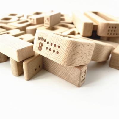 China Van het de Wiskunde Digitale Speelgoed van aantalBouwstenen het Houten van het de Babysaldo van het Blokjenga Toy Montessori Educational Natural Wood Speelgoed FO Te koop