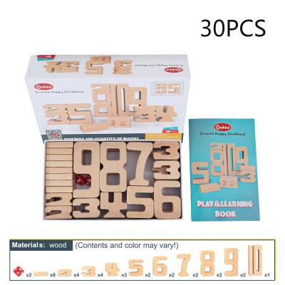 China Van het de Wiskunde Digitale Speelgoed van aantalBouwstenen het Houten van het de Babysaldo van het Blokjenga Toy Montessori Educational Natural Wood Speelgoed FO Te koop