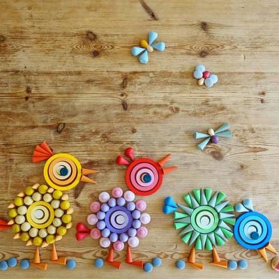 Cina Parti sciolte Montessori variopinto dell'arcobaleno di legno per il bambino prescolare in vendita