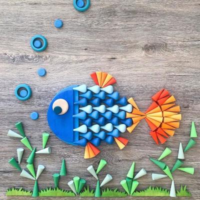 Cina Parti sciolte Montessori variopinto dell'arcobaleno di legno per il bambino prescolare in vendita