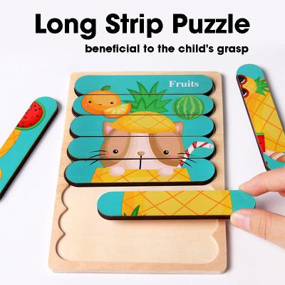 Cina La doppia striscia parteggiata 3D imbarazza i giocattoli di Toy Wooden Montessori Materials Educational del bambino per i grandi mattoni che dei bambini i bambini imparano in vendita