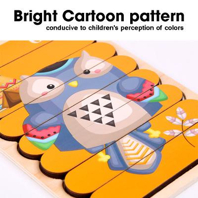 Cina La doppia striscia parteggiata 3D imbarazza i giocattoli di Toy Wooden Montessori Materials Educational del bambino per i grandi mattoni che dei bambini i bambini imparano in vendita