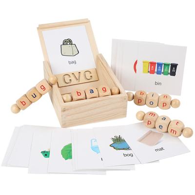 Cina La lettura di legno di Montessori blocca l'apprendimento di filatura girante dell'alfabeto della lettera in vendita