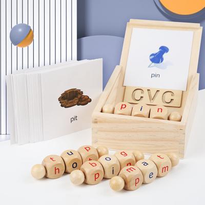Cina La lettura di legno di Montessori blocca l'apprendimento di filatura girante dell'alfabeto della lettera in vendita