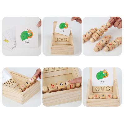 Cina La lettura di legno di Montessori blocca l'apprendimento di filatura girante dell'alfabeto della lettera in vendita
