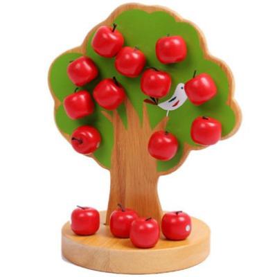 中国 りんごの木の子供のための木のMontessoriの赤ん坊のおもちゃは教育フルーツを選ぶ 販売のため