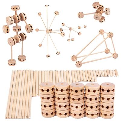 中国 3D構造物の城砦木のBulidingは教育Montessoriを集めるためにDiyを妨げる 販売のため