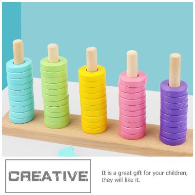 Cina 1 giocattolo interattivo del mucchio dell'insieme del cerchio del gioco dei bambini di legno di puzzle in vendita