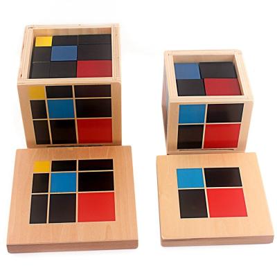 China Do cubo Trinomial binário algébrico aritmético do cubo de Montessori brinquedos de madeira à venda