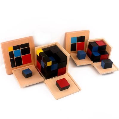 China Do cubo Trinomial binário algébrico aritmético do cubo de Montessori brinquedos de madeira à venda