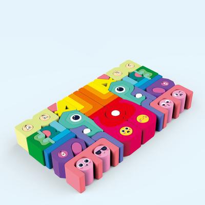China Blocos de apartamentos de madeira Montessori do arco-íris das crianças educacional à venda