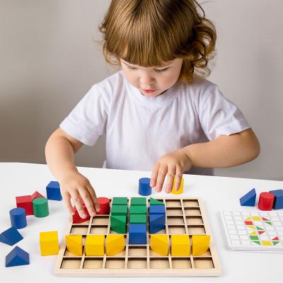 Cina Bambini d'istruzione di Montessori di puzzle di legno creativo del blocco presto educativi in vendita