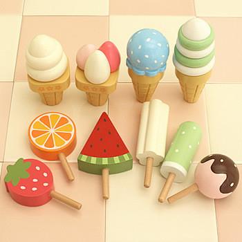 Cina I giocattoli di legno magnetici del gelato di simulazione fingono l'alimento della cucina del gioco in vendita