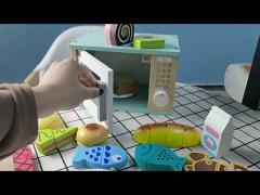 Simulations-Kaffee-Maschinen-hölzerne Miniaturküche stellte für das früh lernende Baby ein